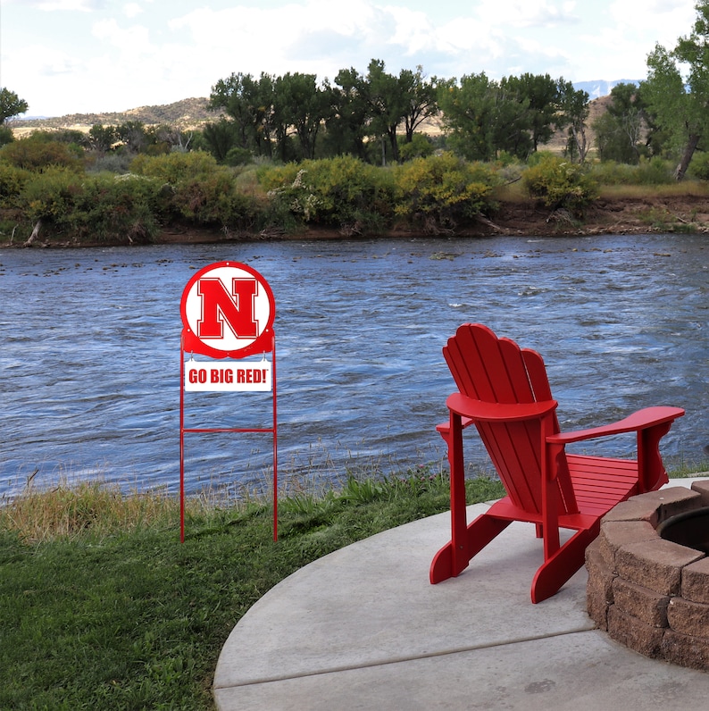 Nebraska Huskers Collegiate Logo Metal Yard Sign | Etsy