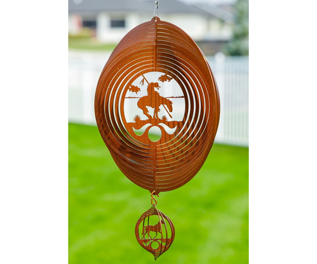 End of Trail Circle Swirly Metal Wind Spinner - Etsy