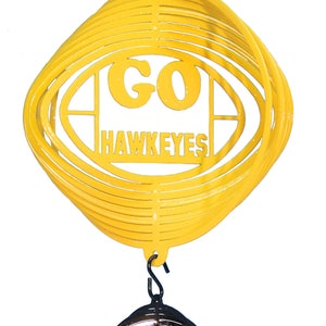 Iowa Hawkeyes Mini Swirly Metal Wind Spinner - Etsy
