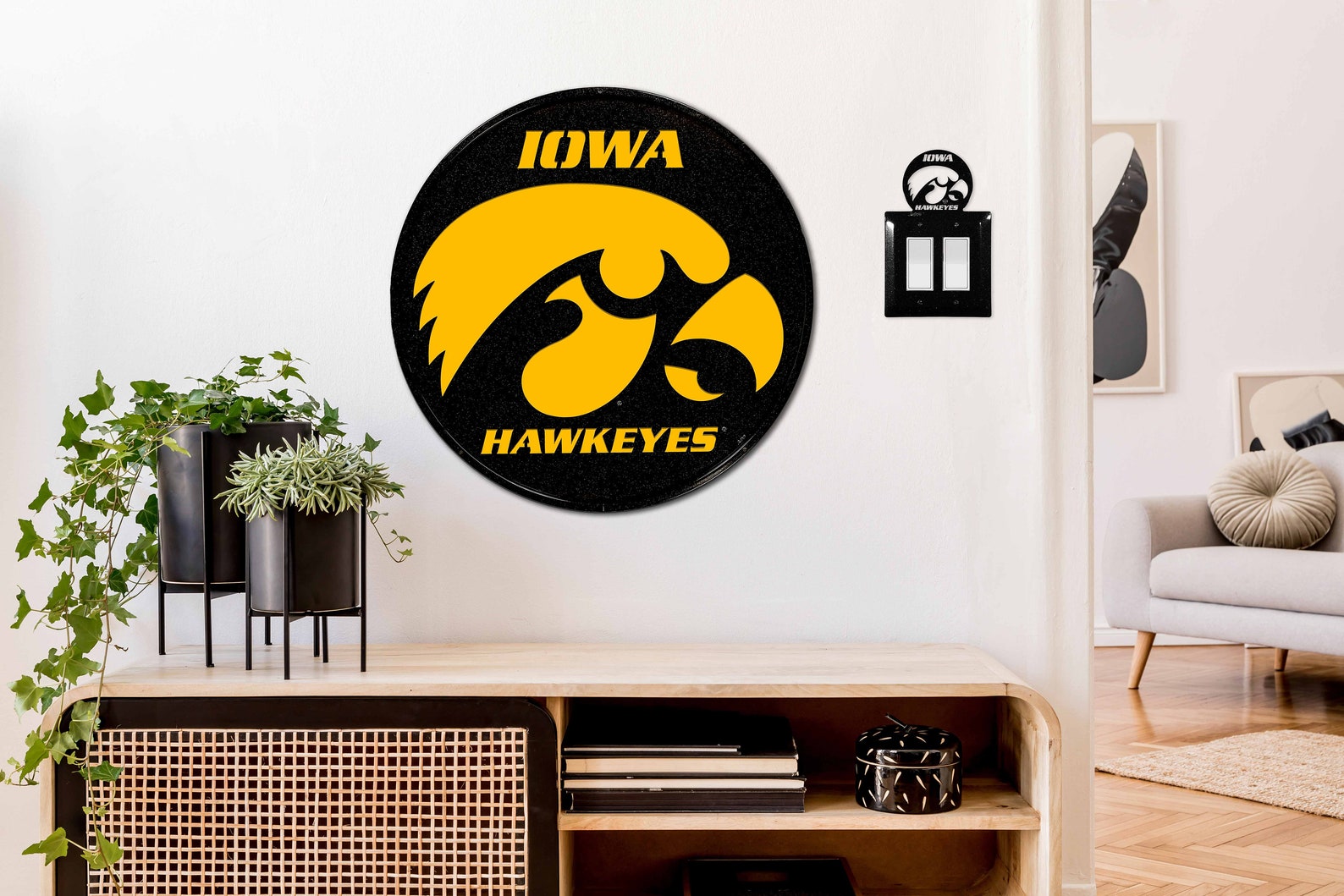 Hand Made Iowa Hawkeyes Scenic Art Wall Design - Etsy