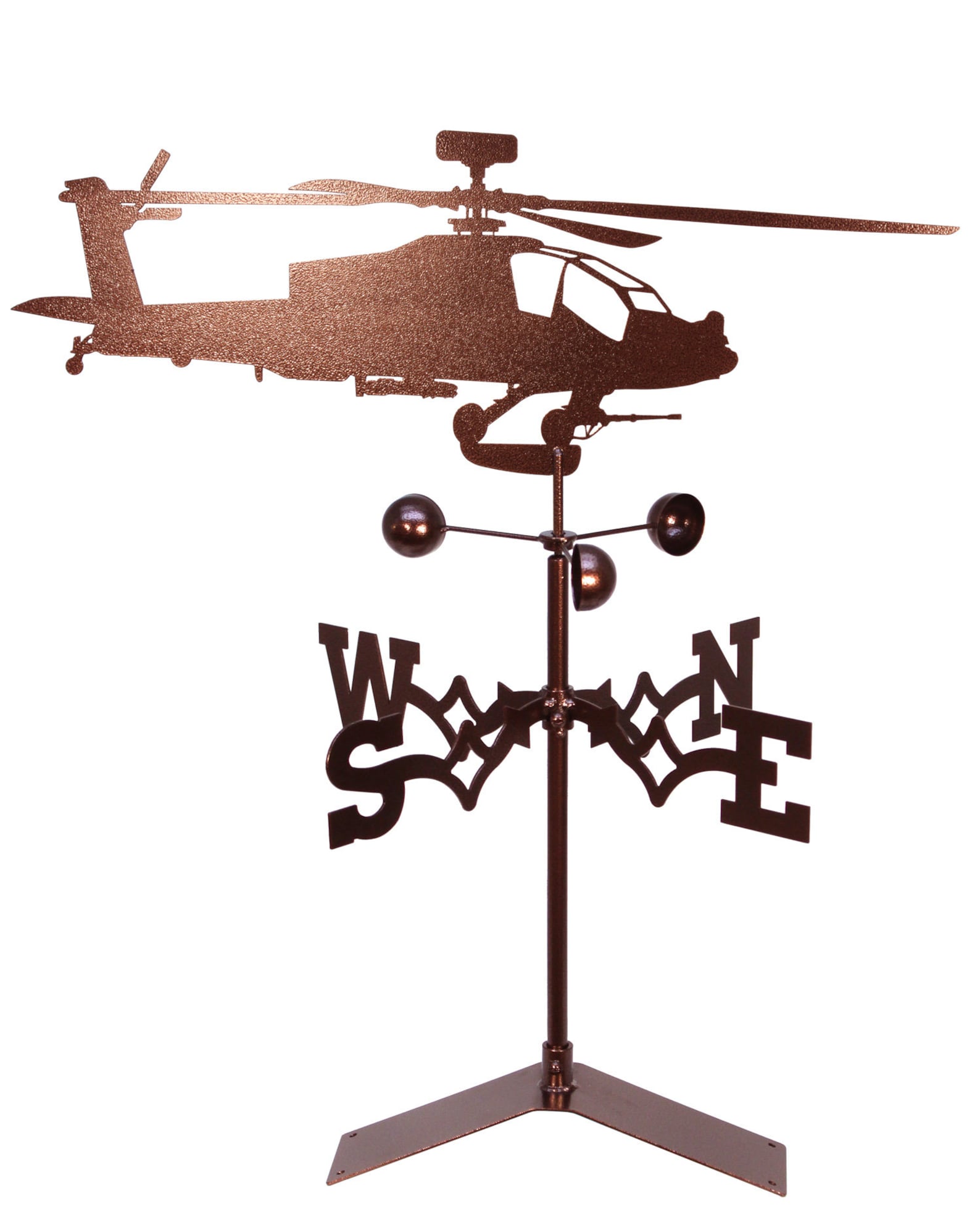 Hand Made APACHE AH-64 Helicopter Weathervane NEW - Etsy