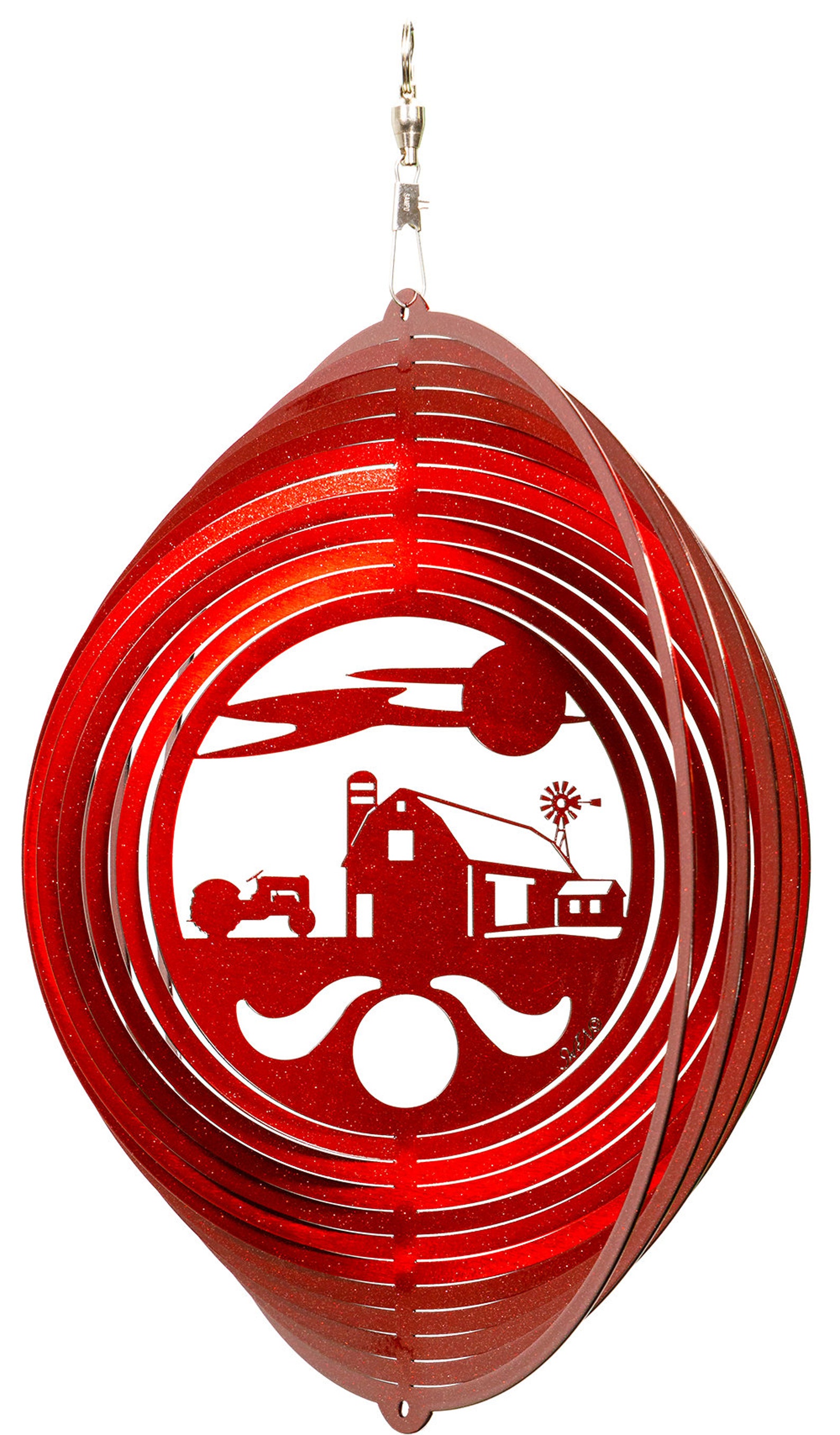 Farm Scene Circle Tractor Swirly Metal Wind Spinner - Etsy