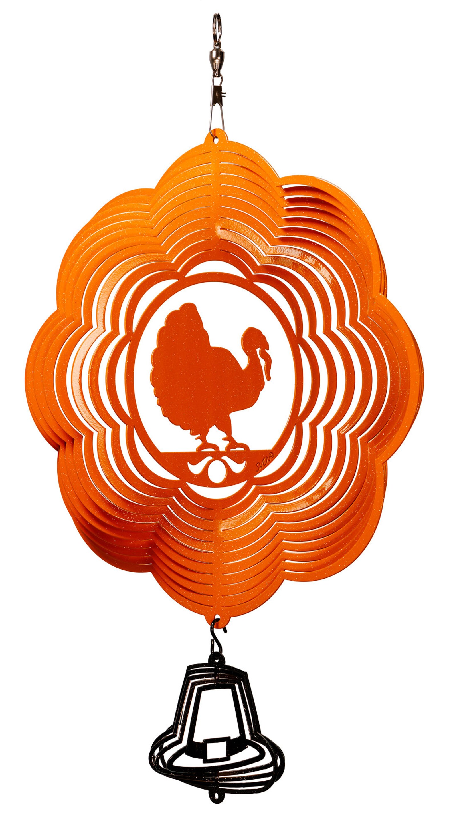 Turkey Thanksgiving Circle Swirly Metal Wind Spinner - Etsy