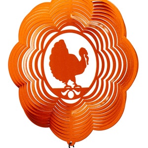 Turkey Thanksgiving Circle Swirly Metal Wind Spinner - Etsy