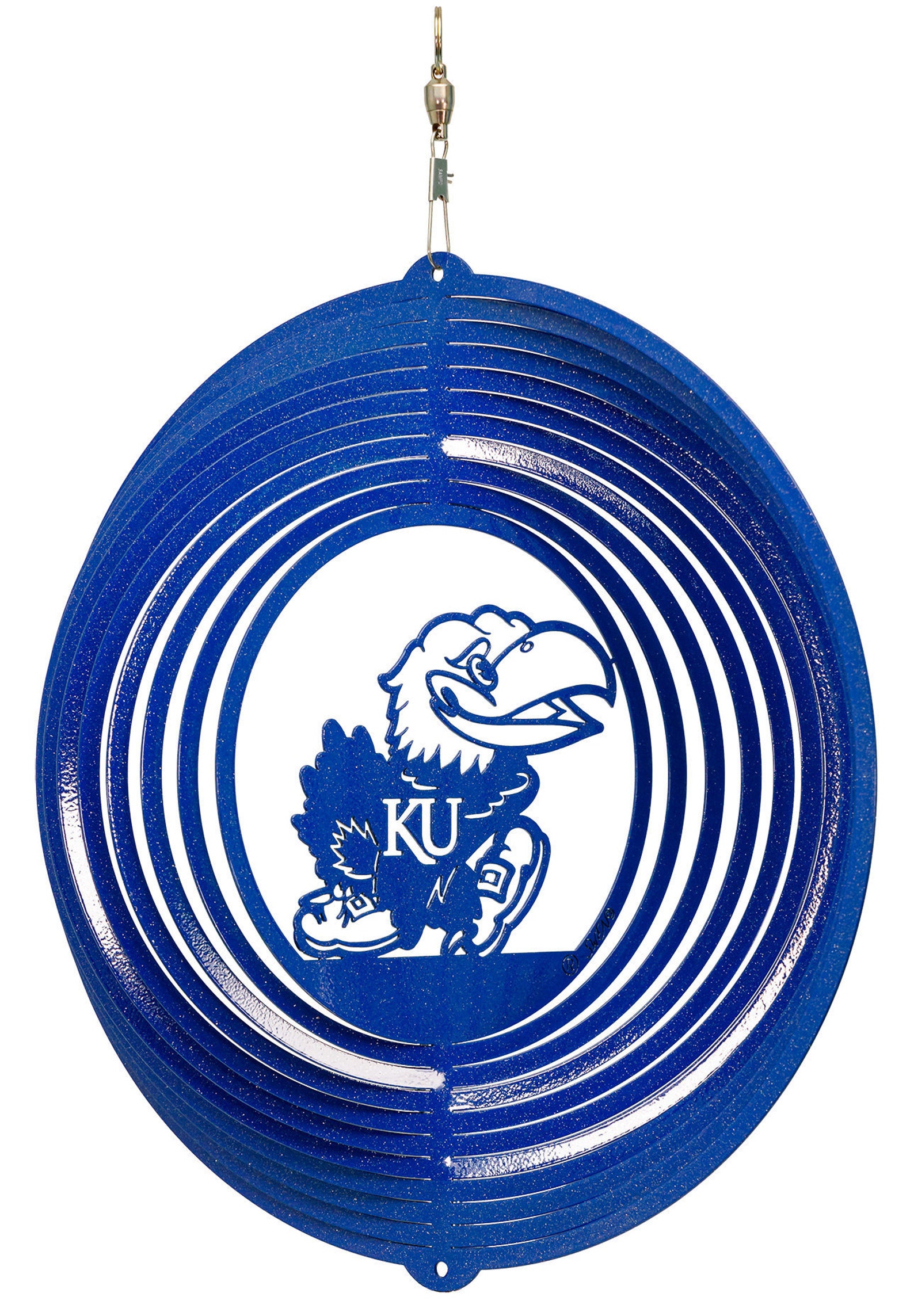 Kansas Jayhawks Blue Circle Swirly Metal Wind Spinner - Etsy
