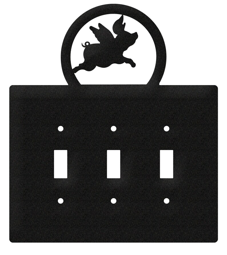 Flying Pig Piggy Light Switch Triple Plate Cover - Etsy