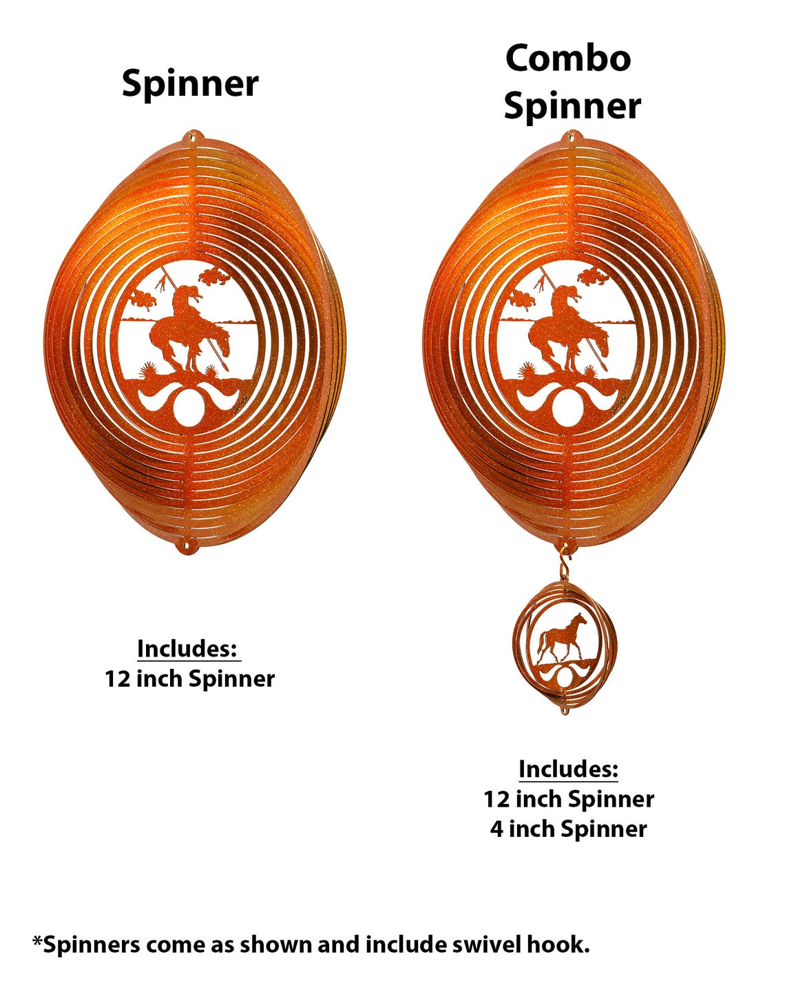 End of Trail Circle Swirly Metal Wind Spinner | Etsy