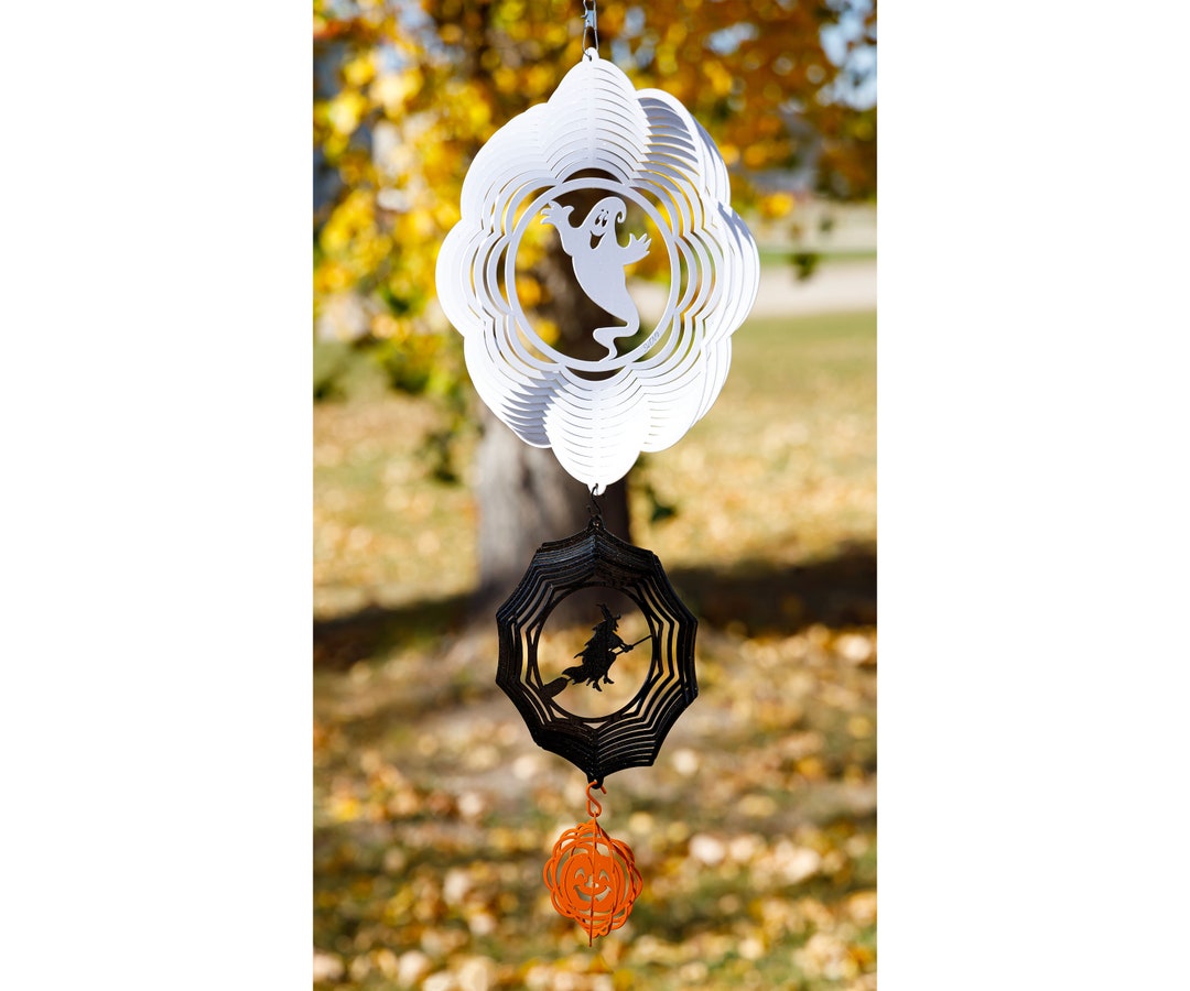 Halloween Ghost Cloud Swirly Metal Wind Spinner - Etsy