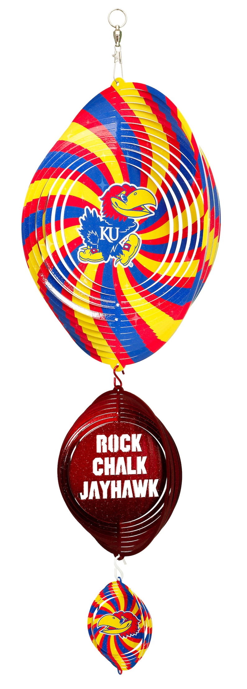 Kansas Jayhawks Multi Color Swirly Metal Wind Spinner - Etsy