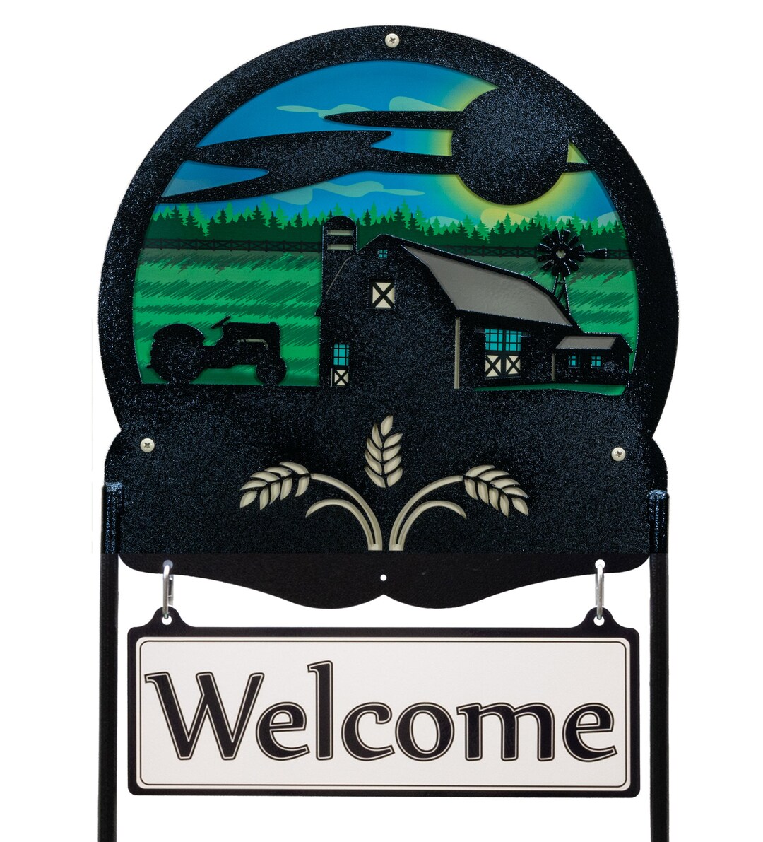 Farm Scene Metal Yard Sign - Etsy