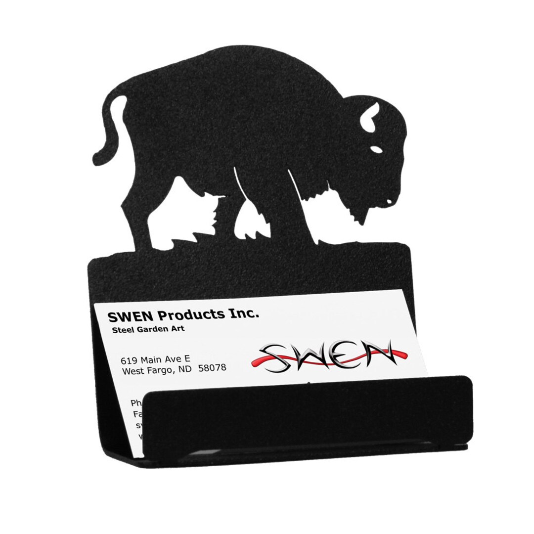 Buffalo Bison Metal Business Card Holder - Etsy