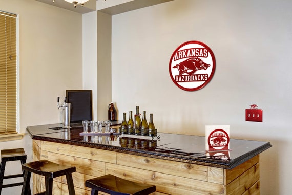 Hand Made Arkansas Razorbacks Scenic Art Wall Design NEW - Etsy