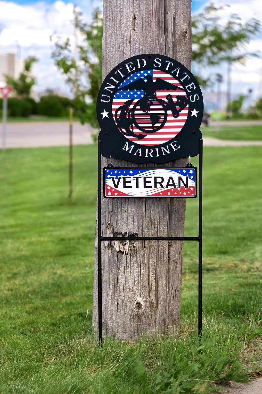 Armed Services US Marine Corp Marines USMC Military Metal Yard - Etsy