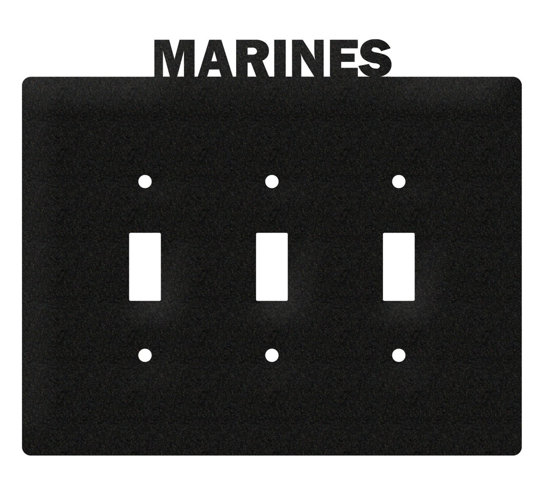 Armed Services US Marine Corp Marines USMC Light Switch Triple Plate ...