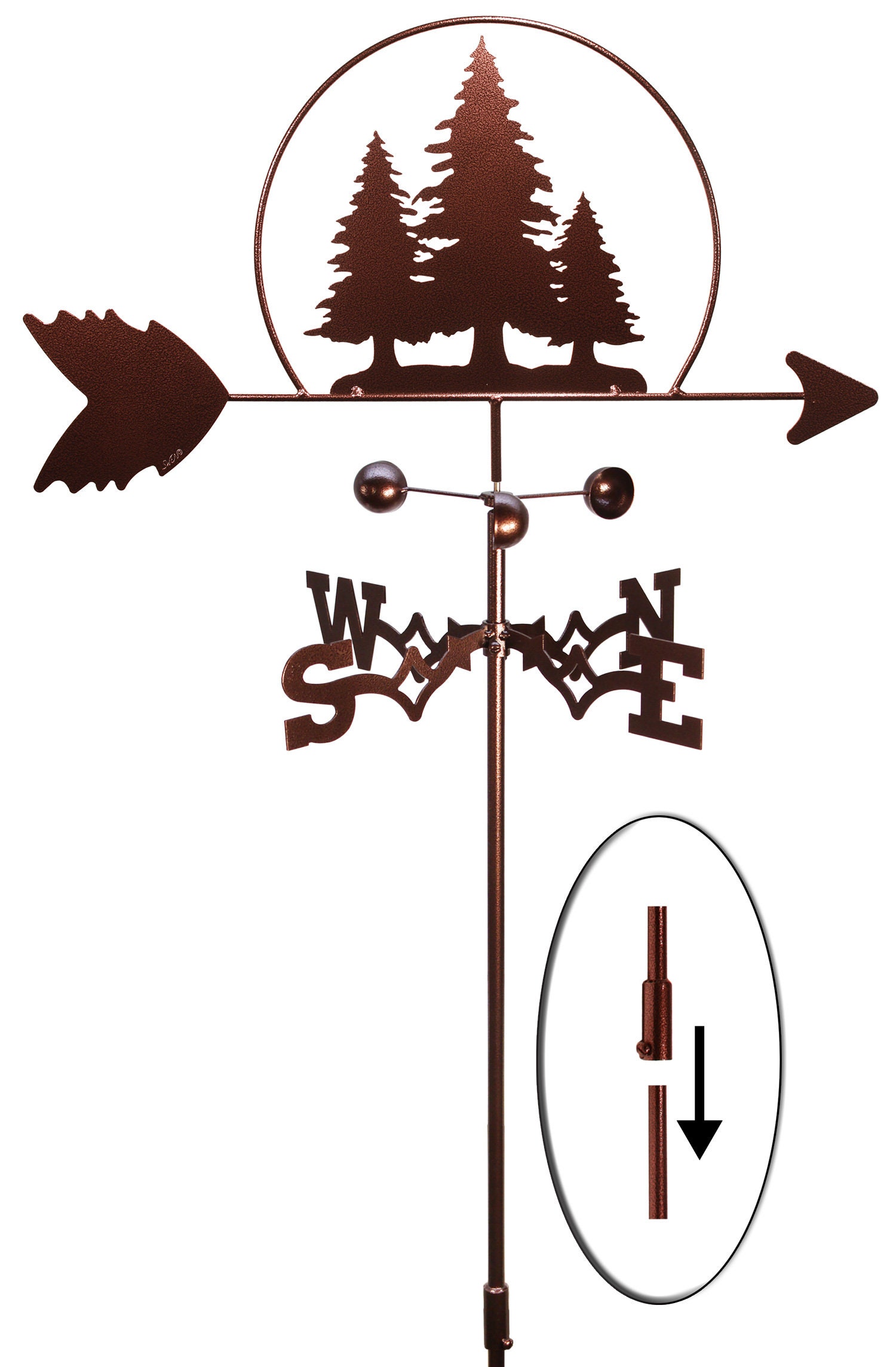 Hand Made Pine Tree Wildlife Weathervane NEW - Etsy