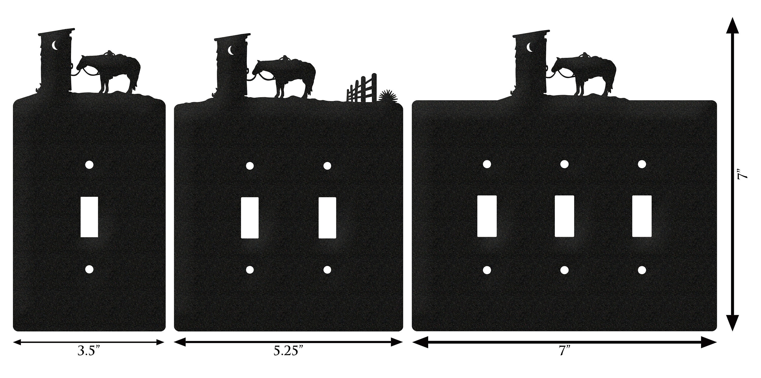 Outhouse Cowboy Western Light Switch Triple Plate Cover - Etsy Singapore