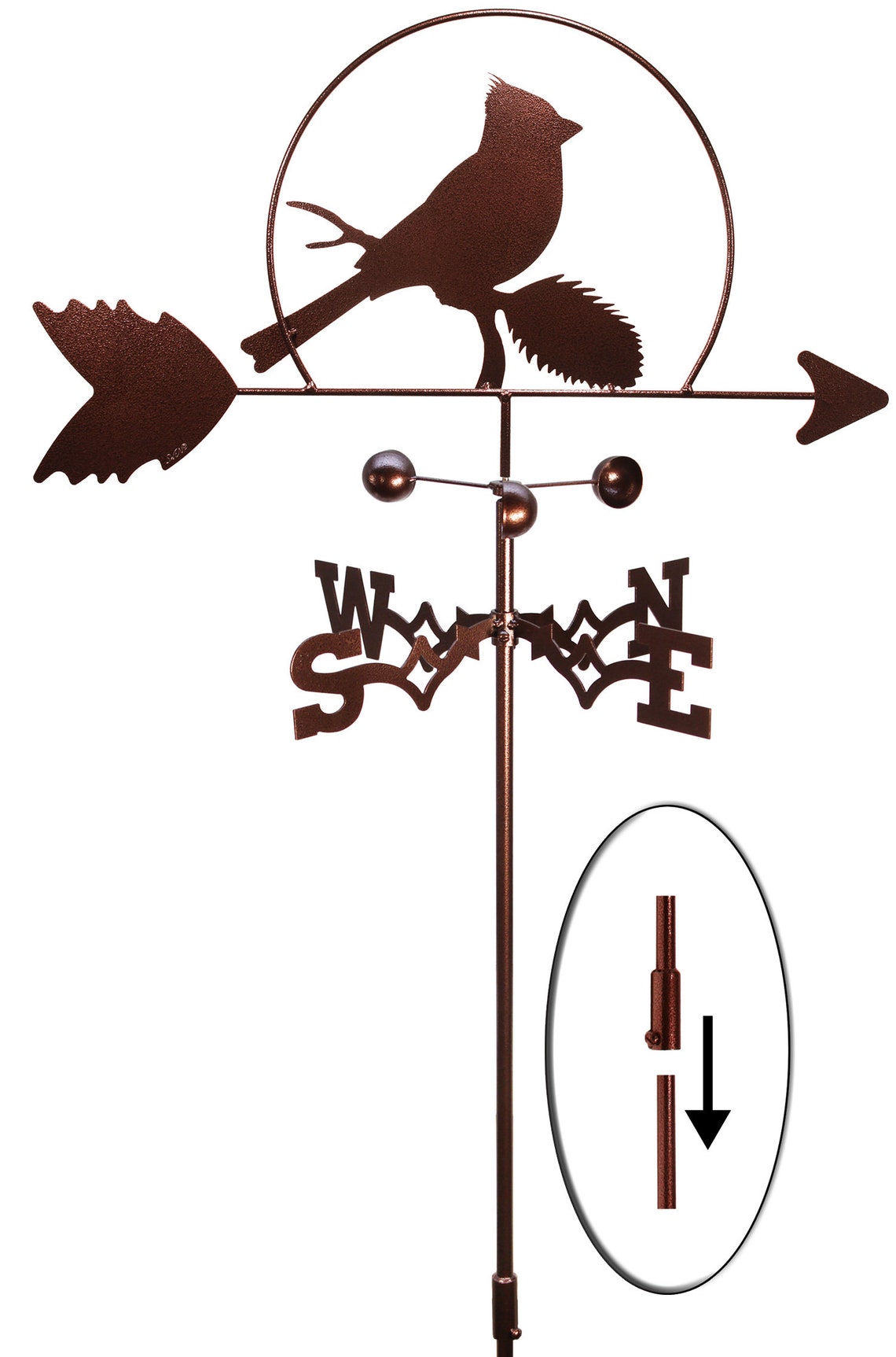 Hand Made Cardinal Red Bird Weathervane NEW - Etsy