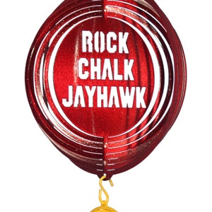 Kansas Jayhawks Mini Swirly Metal Wind Spinner - Etsy