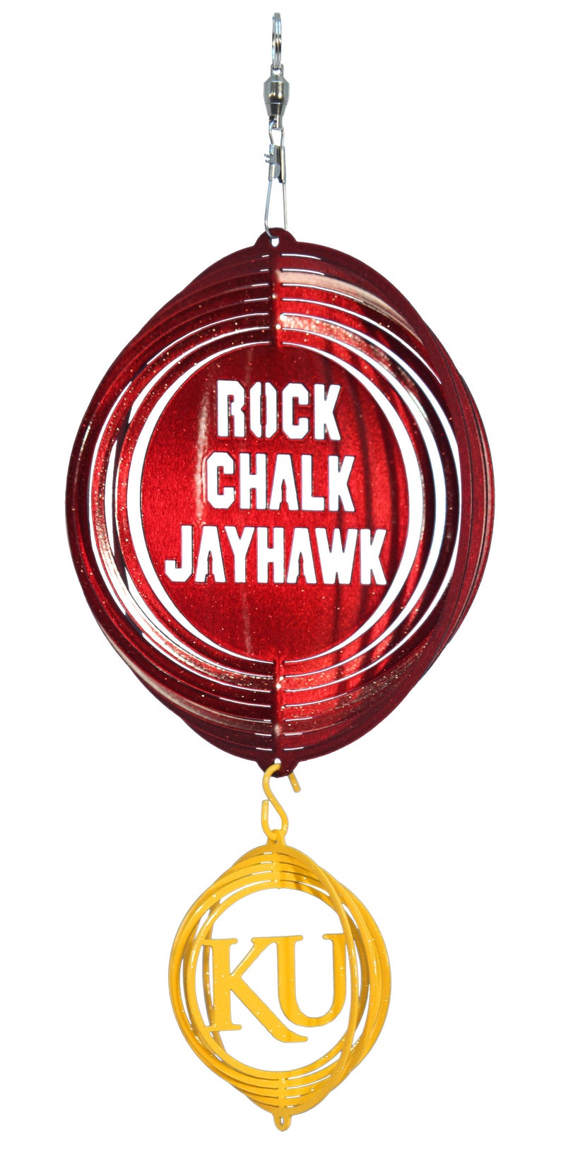 Kansas Jayhawks Mini Swirly Metal Wind Spinner - Etsy