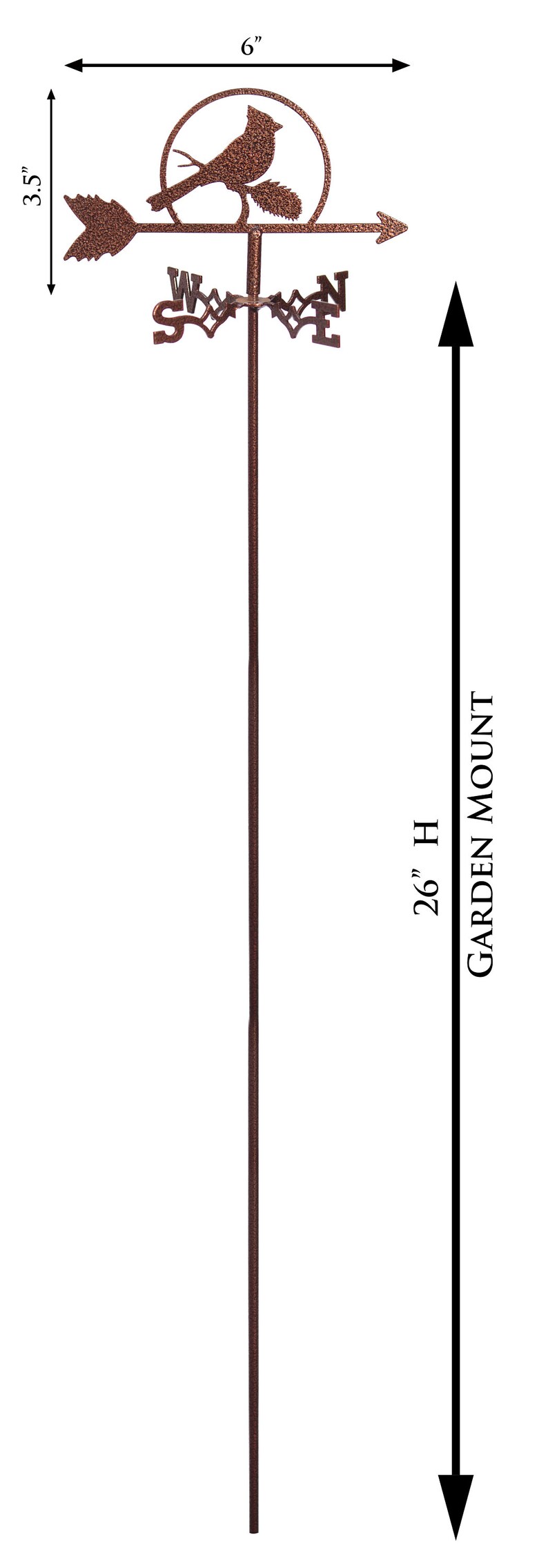 Mini Cardinal Red Bird Flower Pot Weathervane - Etsy