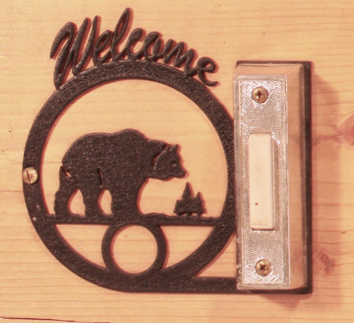Bear Wildlife Metal Door Bell - Etsy