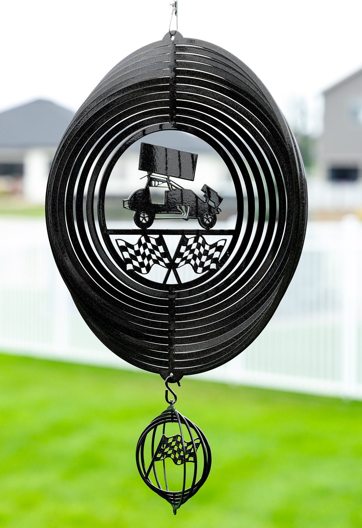 Race Sprint Car Racing Swirly Metal Wind Spinner - Etsy