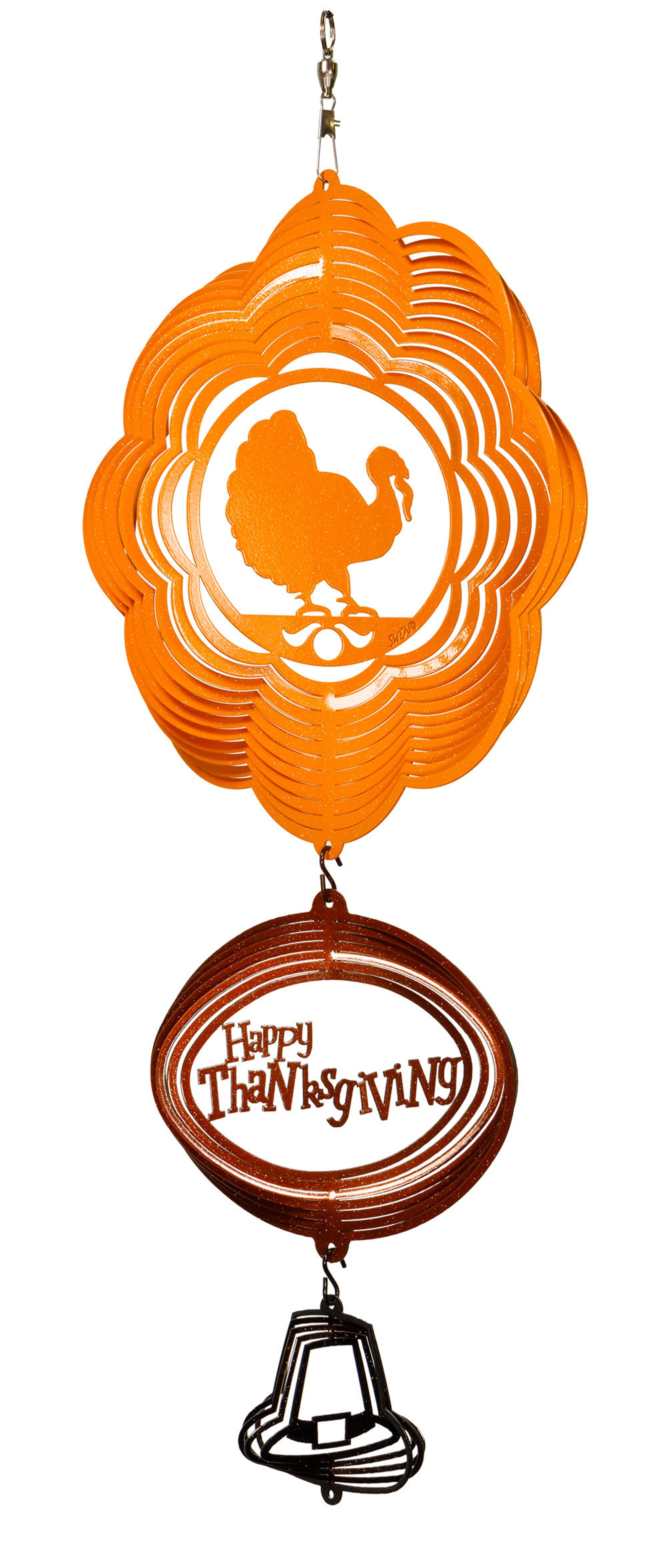 Turkey Thanksgiving Circle Swirly Metal Wind Spinner - Etsy