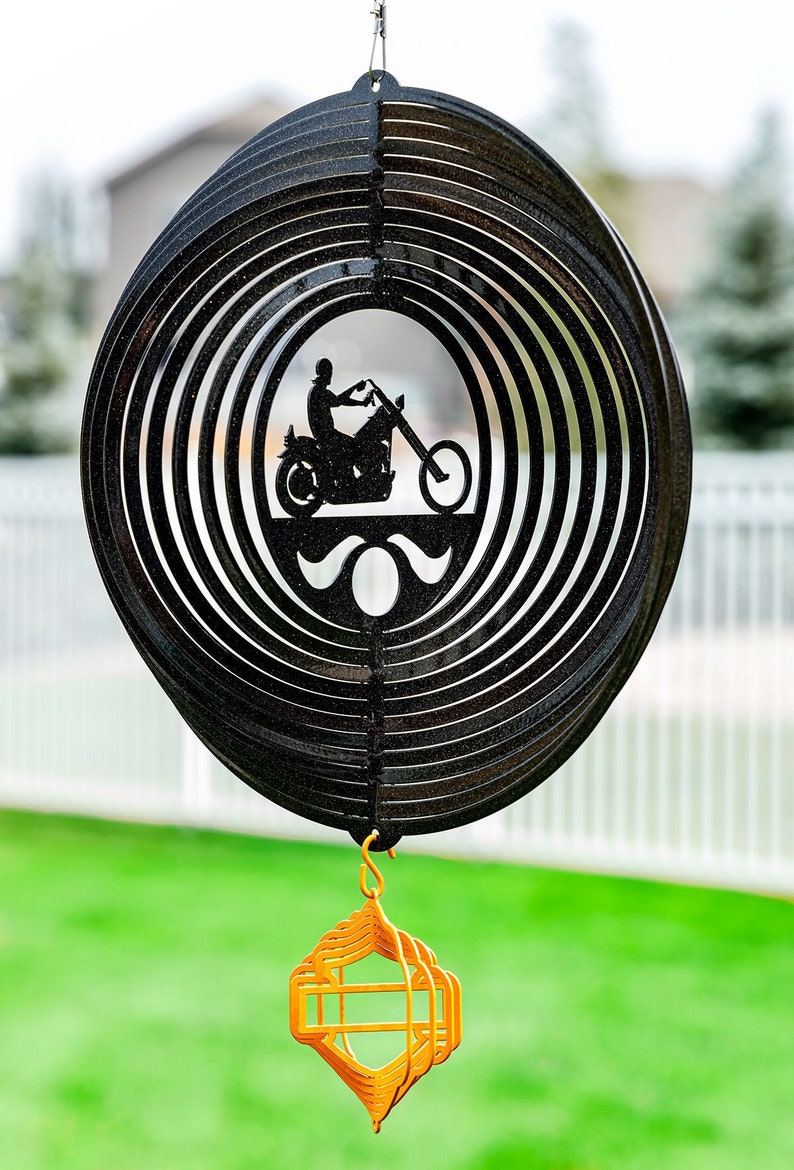 Easy Rider Motorcycle Swirly Metal Wind Spinner - Etsy