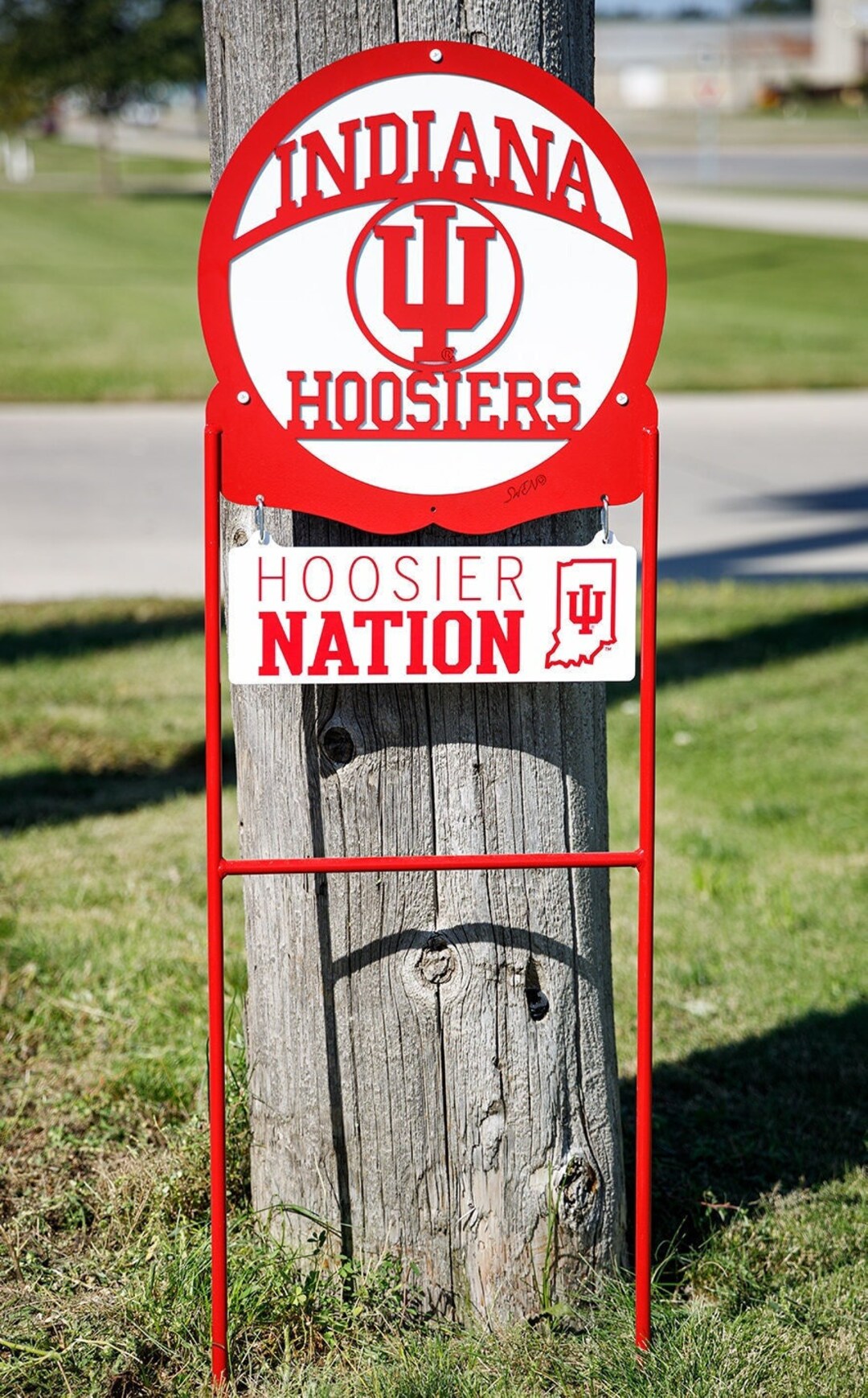 Indiana Hoosiers Collegiate Logo Metal Yard Sign - Etsy