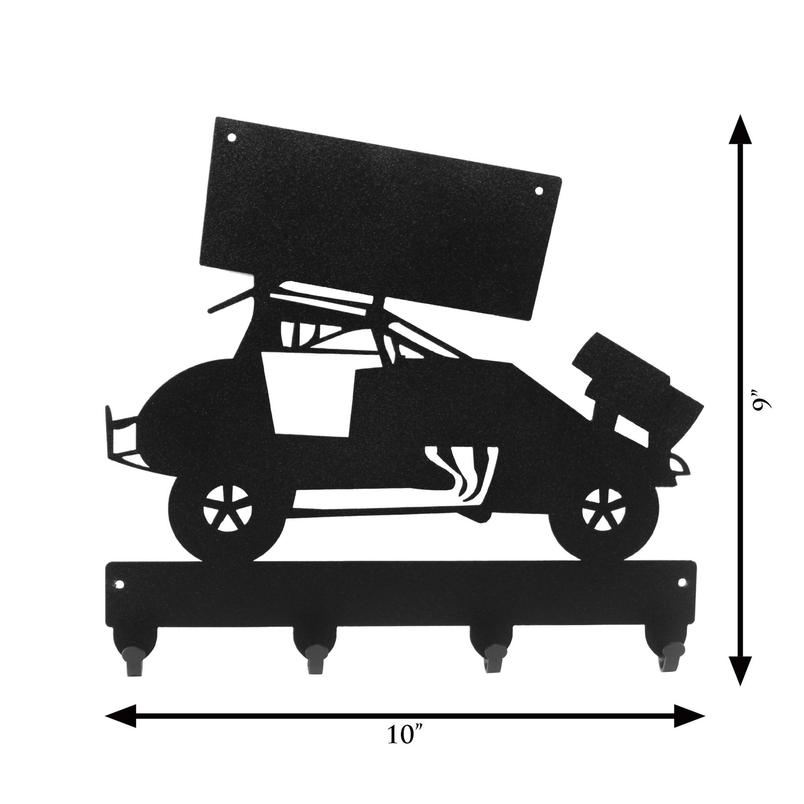Sprint Car Auto Racing Black Metal Key Chain Leash Holder - Etsy