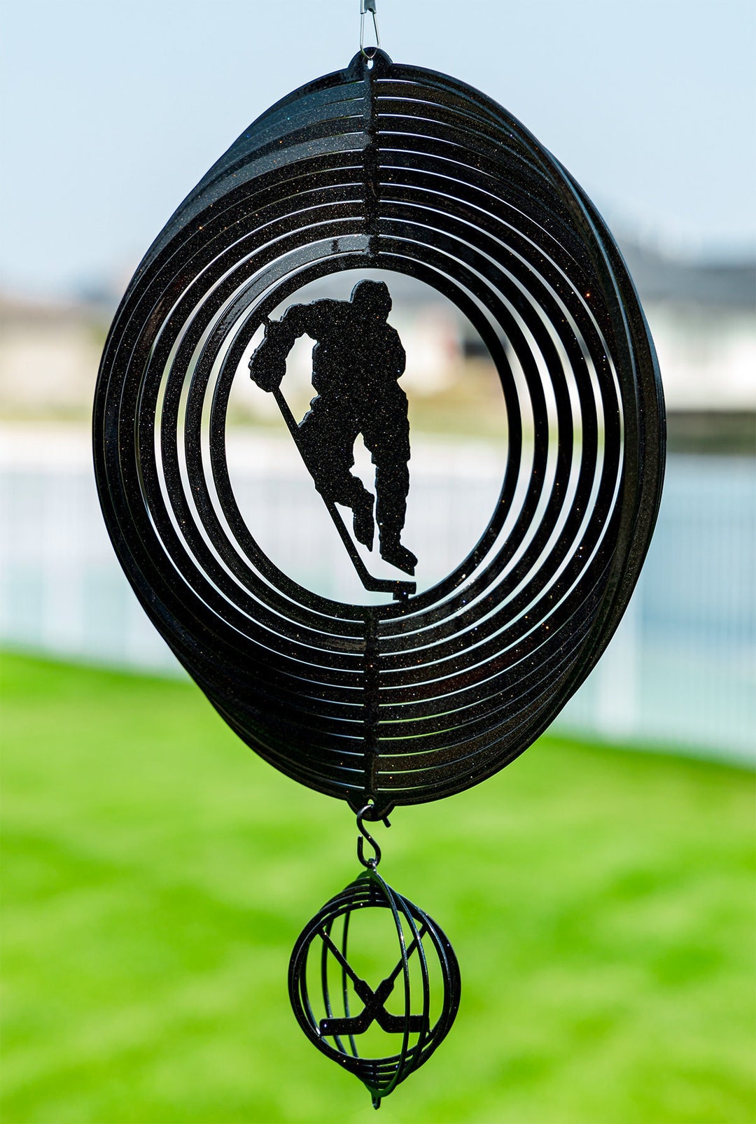 Hockey Player NHL Swirly Metal Wind Spinner - Etsy