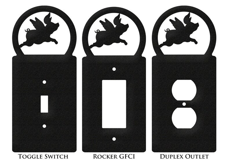 Flying Pig Piggy Light Switch Double Plate Cover - Etsy
