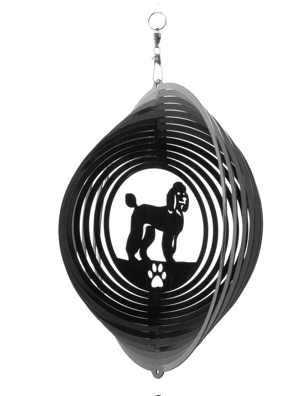 Poodle Dog Swirly Metal Wind Spinner - Etsy