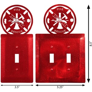 Fire Rescue Fireman Red Light Switch Double Plate Cover - Etsy