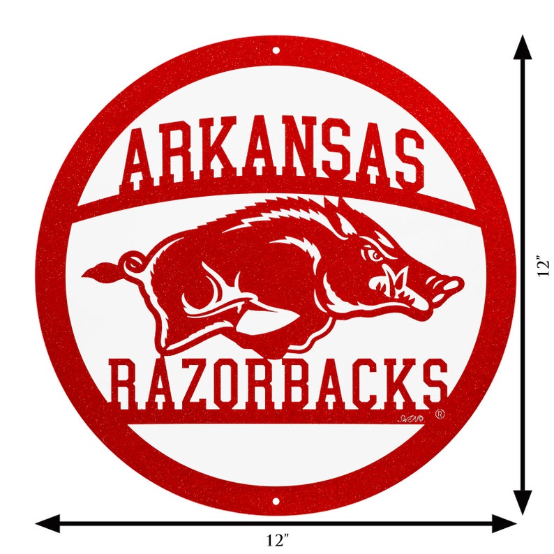 Hand Made Arkansas Razorbacks Scenic Art Wall Design NEW - Etsy