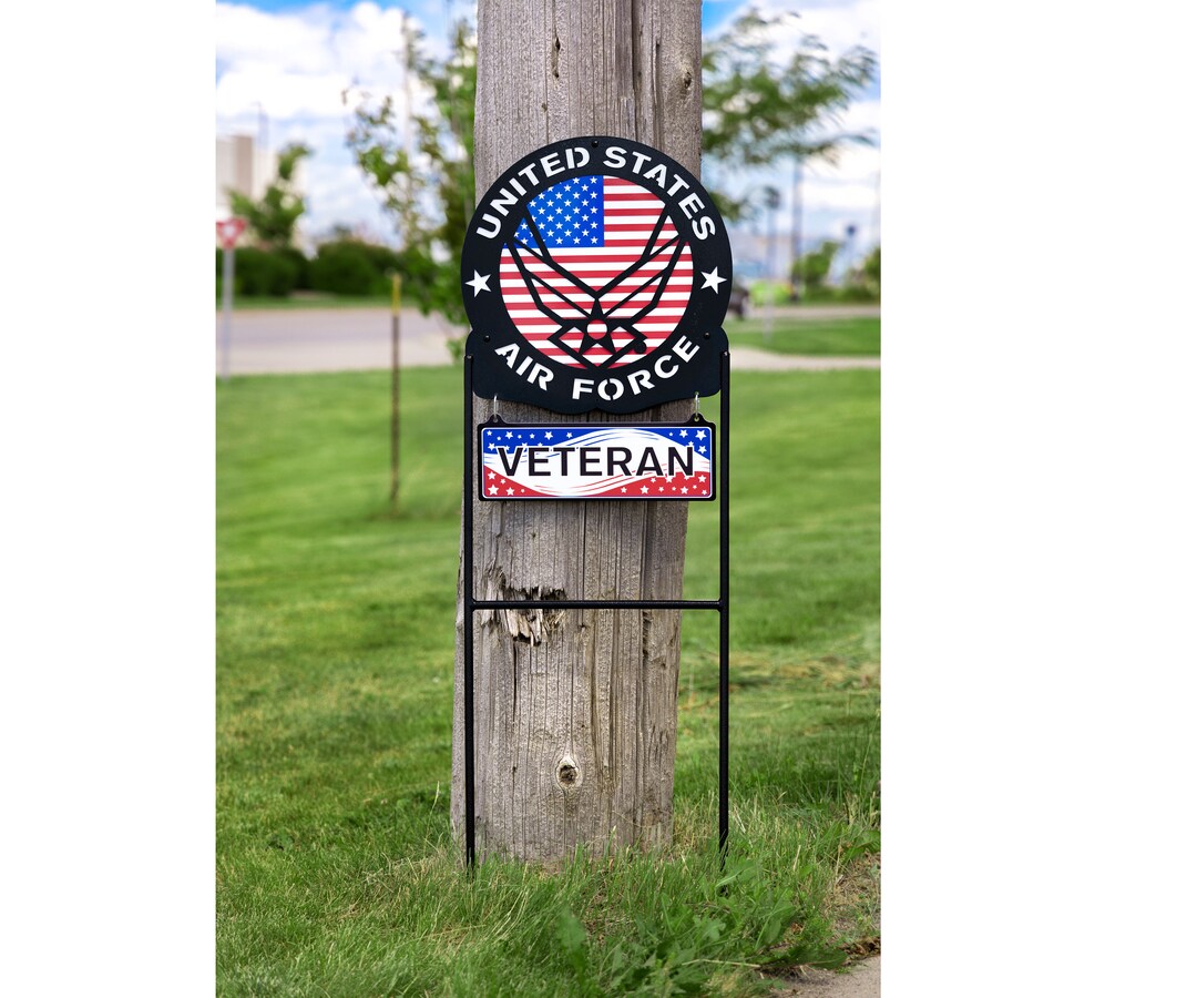 Armed Services US Air Force USAF Military Metal Yard Sign - Etsy