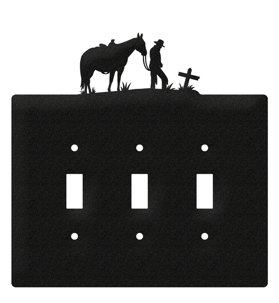 Cowboy Cross Light Switch Triple Plate Cover - Etsy