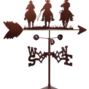 Hand Made Three Cowboy Western Weathervane New - Etsy