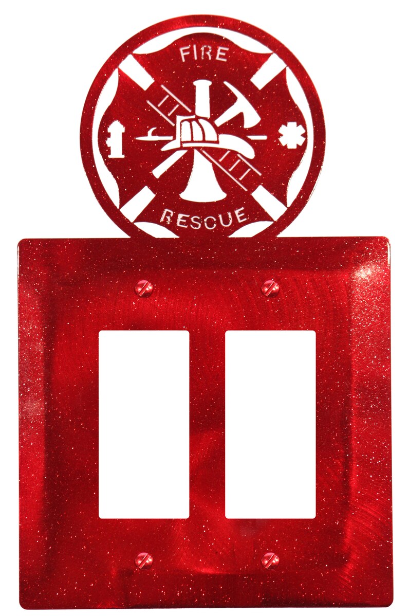 Fire Rescue Fireman Red Light Switch Double Plate Cover - Etsy