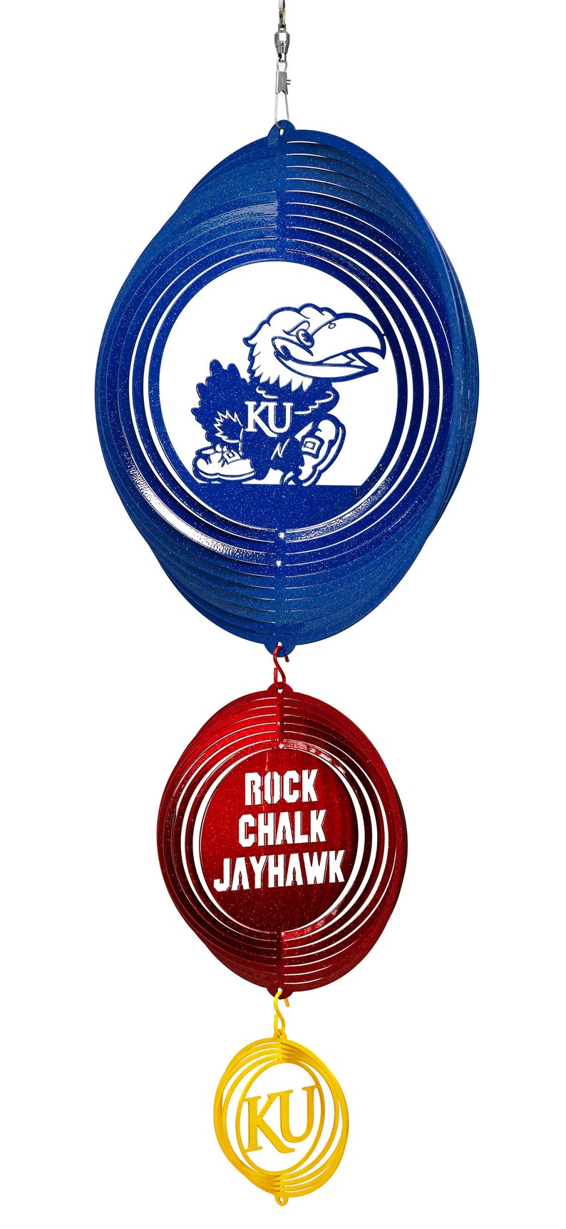 Kansas Jayhawks Blue Circle Swirly Metal Wind Spinner - Etsy