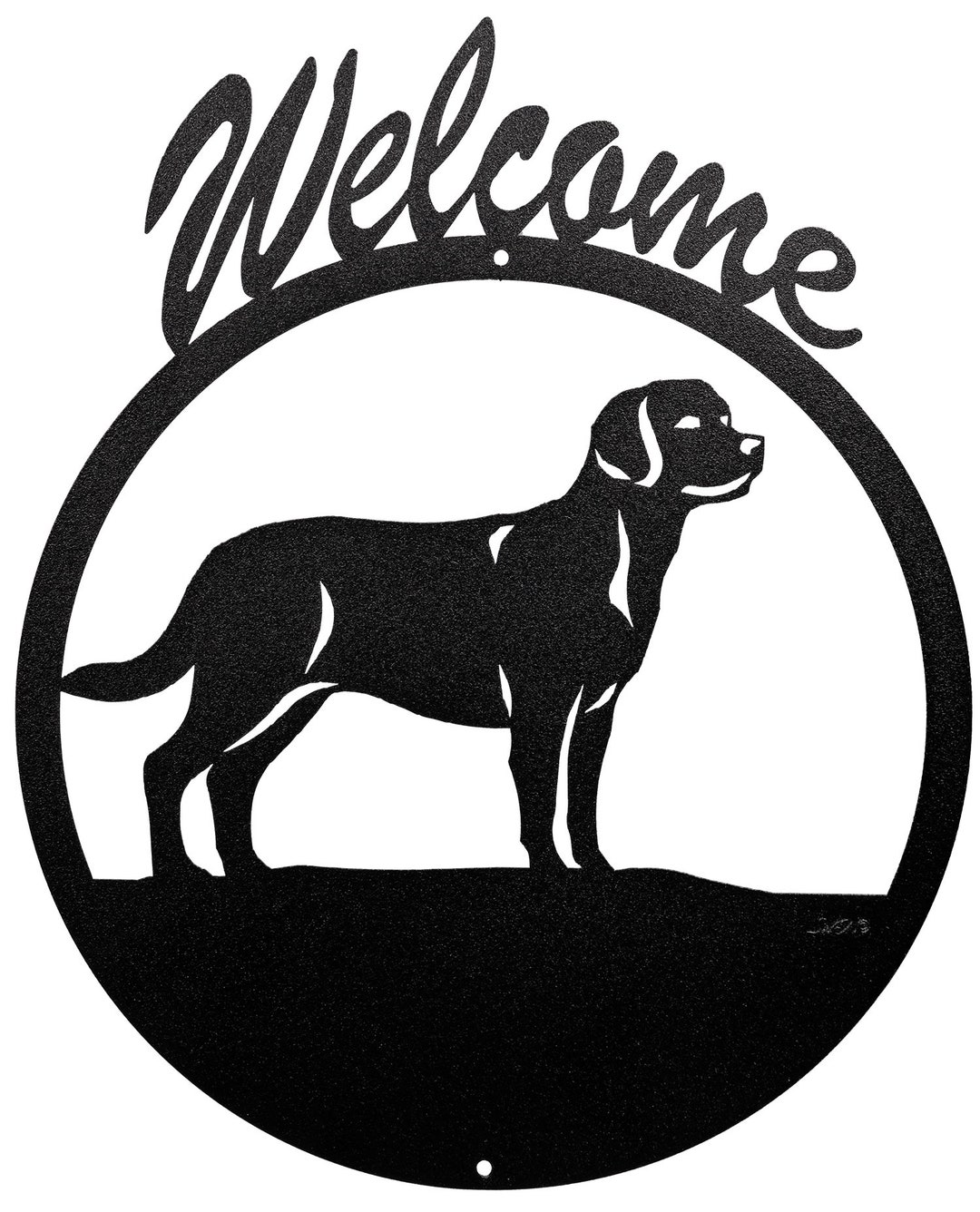Dog Labrador Lab Black Metal Welcome Sign - Etsy