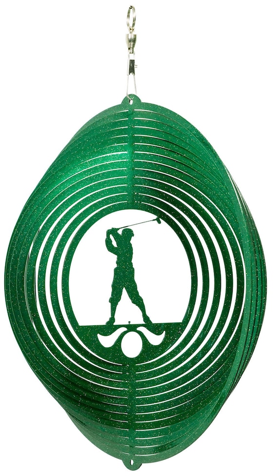 Golfer Male PGA Swirly Metal Wind Spinner - Etsy