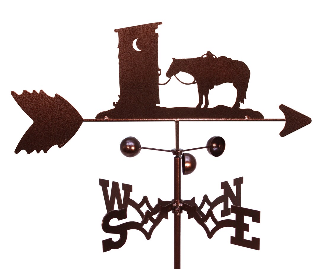 Hand Made Outhouse Cowboy Horse Weathervane NEW - Etsy