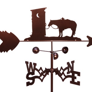 Hand Made Outhouse Cowboy Horse Weathervane NEW - Etsy