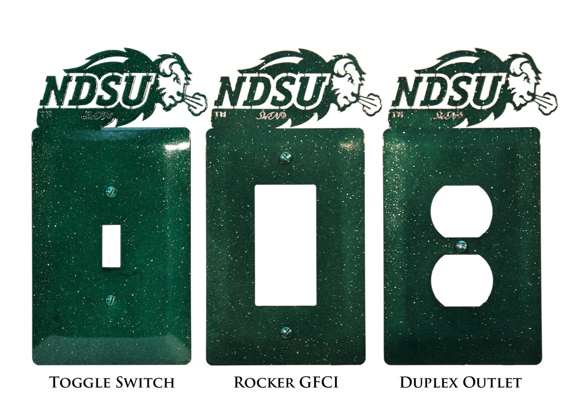 North Dakota State University NDSU Bison Light Switch Plate Cover - Etsy