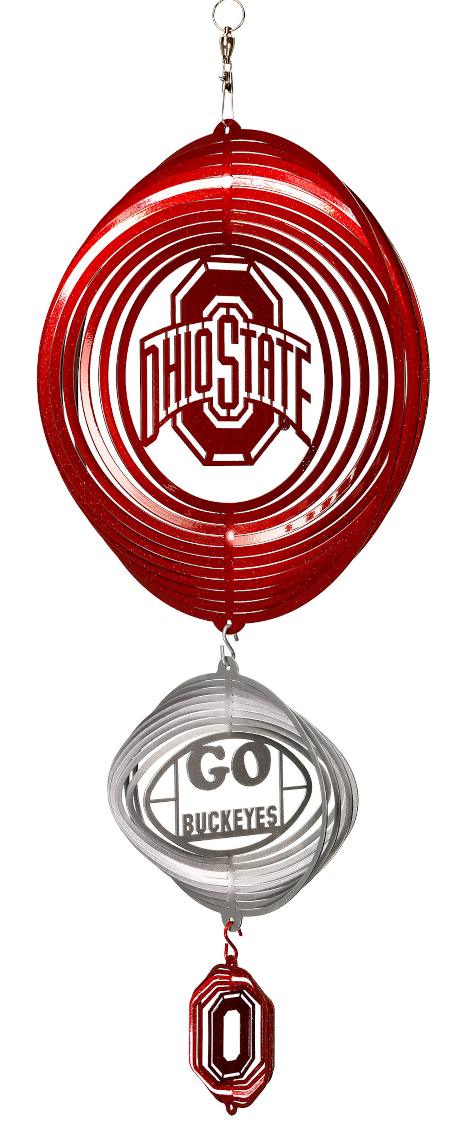 Ohio State Buckeyes Red Swirly Metal Wind Spinner - Etsy