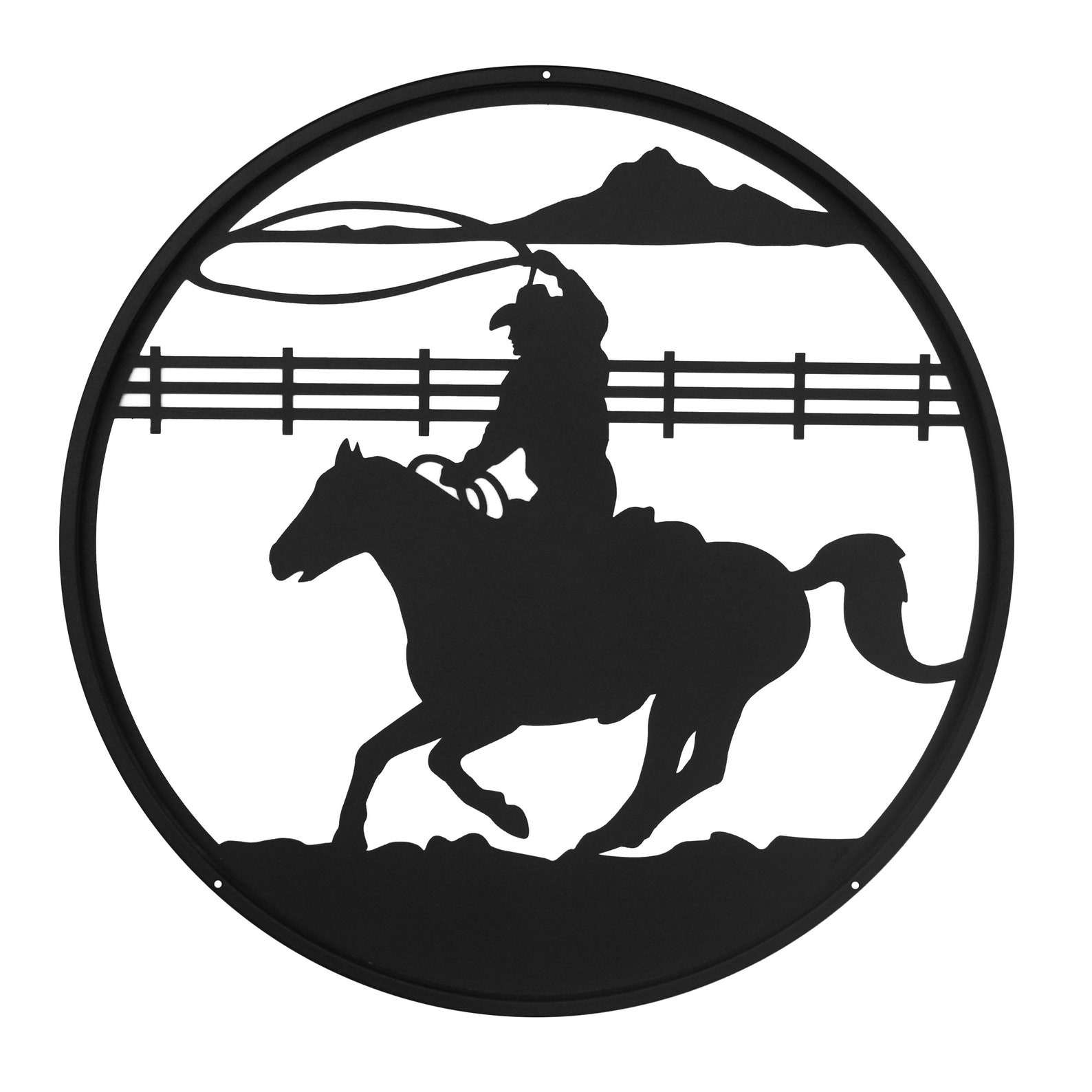 Hand Made Cowboy Roper Horse Scenic Art Wall Design - Etsy