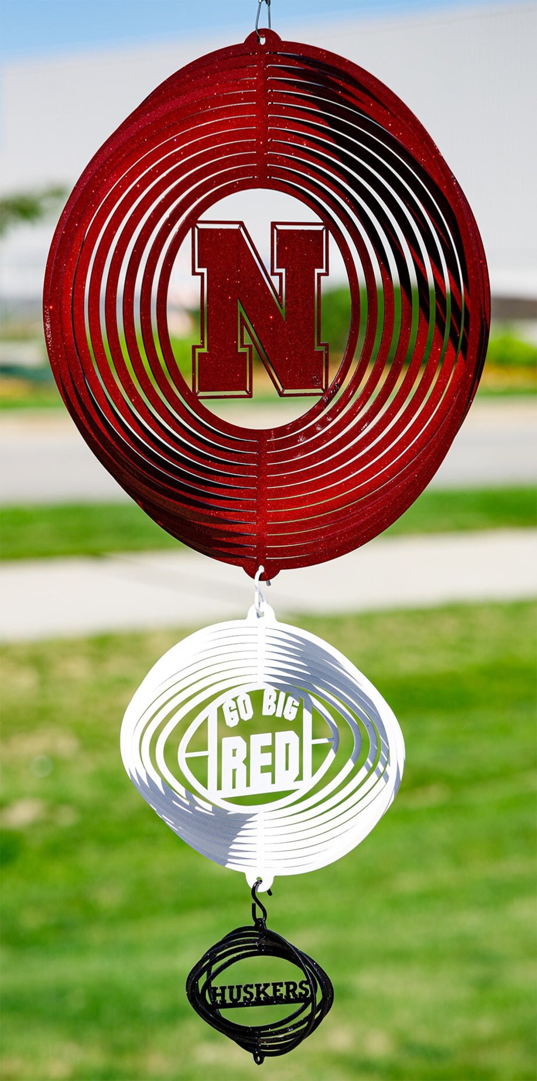 Nebraska Huskers Cornhuskers Go Big Red Circle Swirly Metal - Etsy