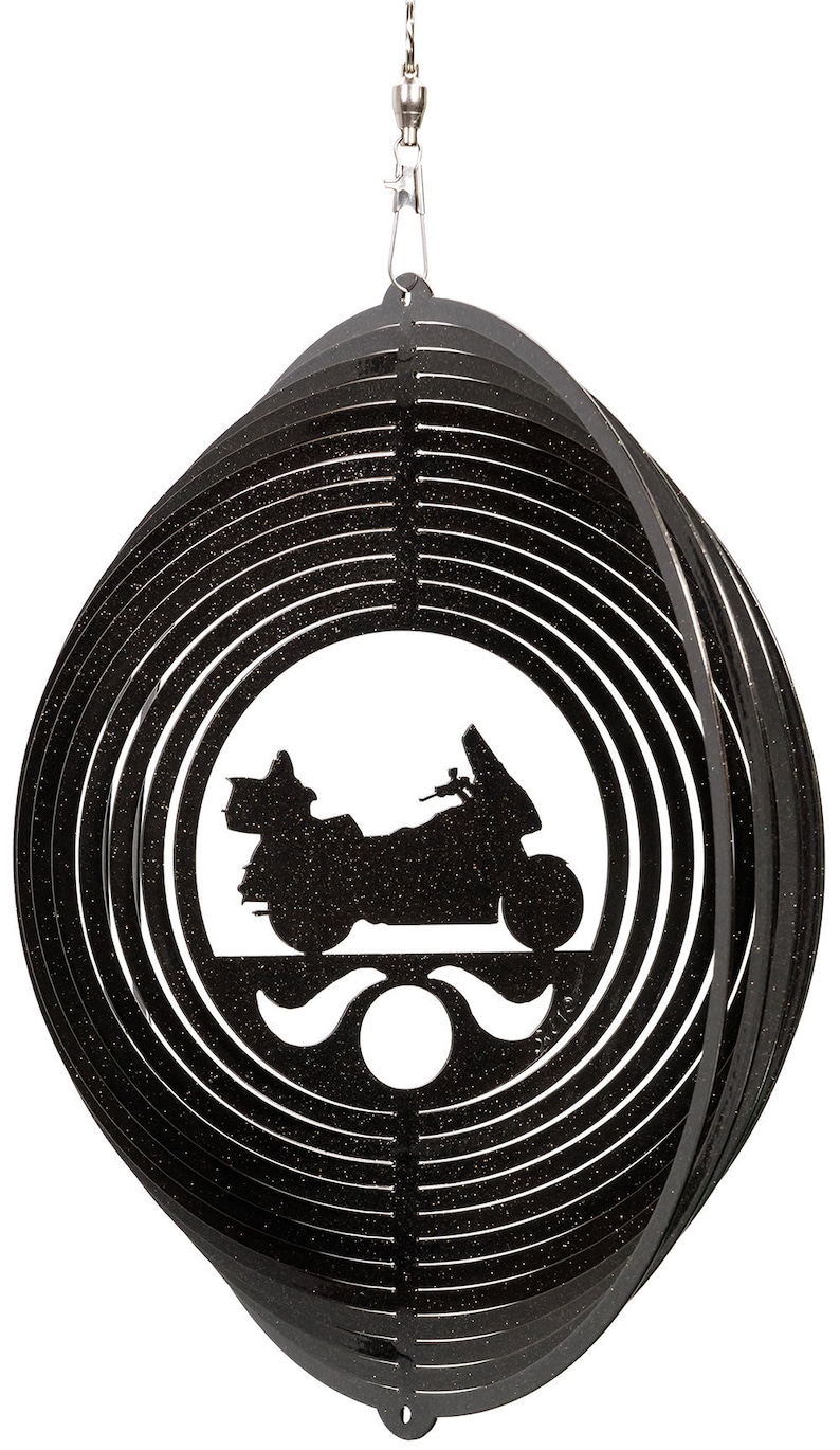 Motorcycle Gold Wing Swirly Metal Wind Spinner | Etsy