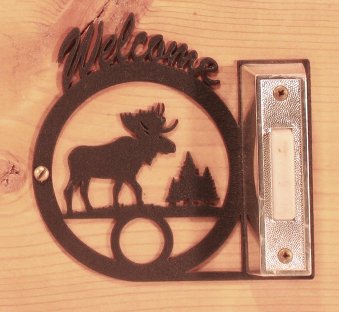 Moose Wildlife Metal Door Bell - Etsy